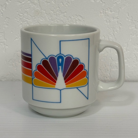 NBC TV Station | Dining | Vintage Nbc Peacock Rainbow Logo Mug With 7s ...
